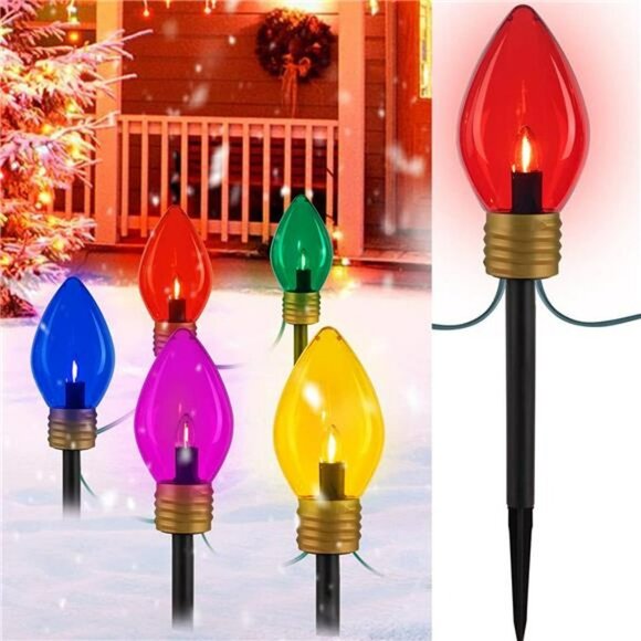 Holiday | Jumbo C9 Christmas Led Lights Outdoor Decorations Lawn With ...